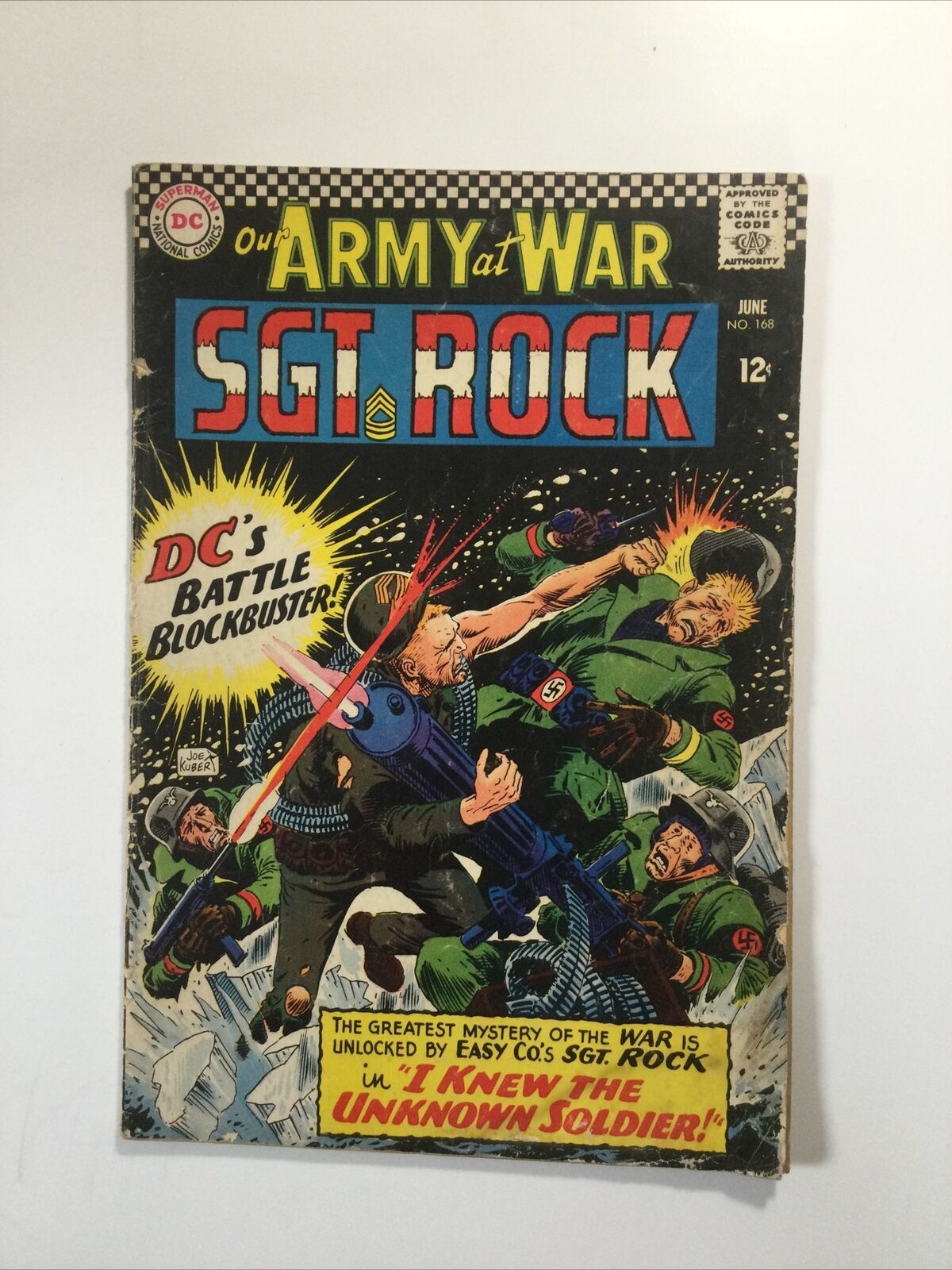 Our Army Ar War 168 Very Good Vg 4.0 Water Damage First Unkown Solider ...