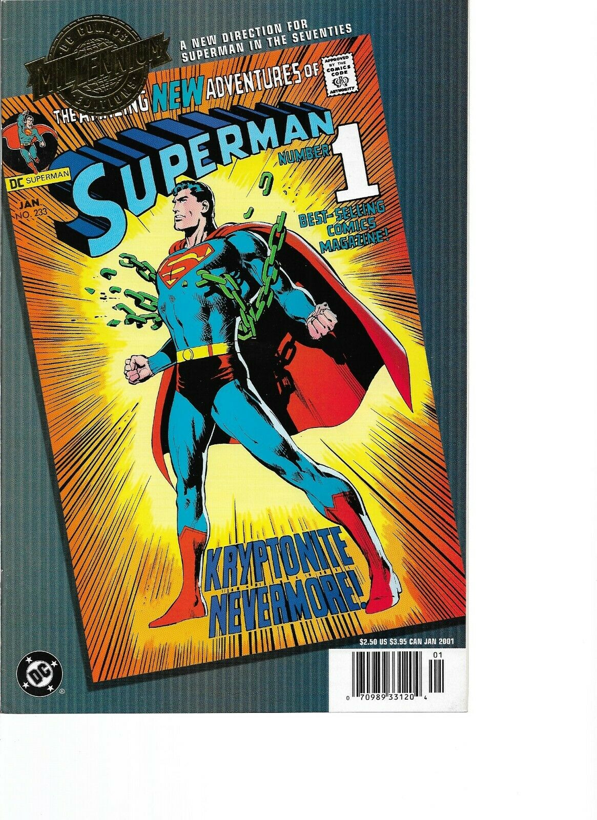 Superman #233 DC MILLENNIUM EDITION Neal Adams Cover Art CLASSIC COVER ...