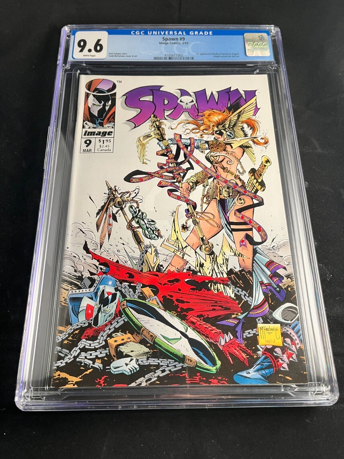 Spawn #9 CGC 9.6 HIGH GRADE Image Comic KEY 1st Medieval Spawn & Angela ...