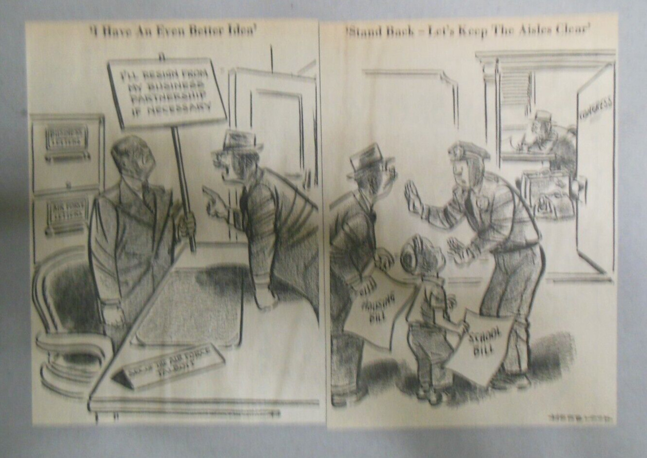 (26) "Editorial Cartoons" by Herblock from 7/1955 5.5 x 7 inches ...