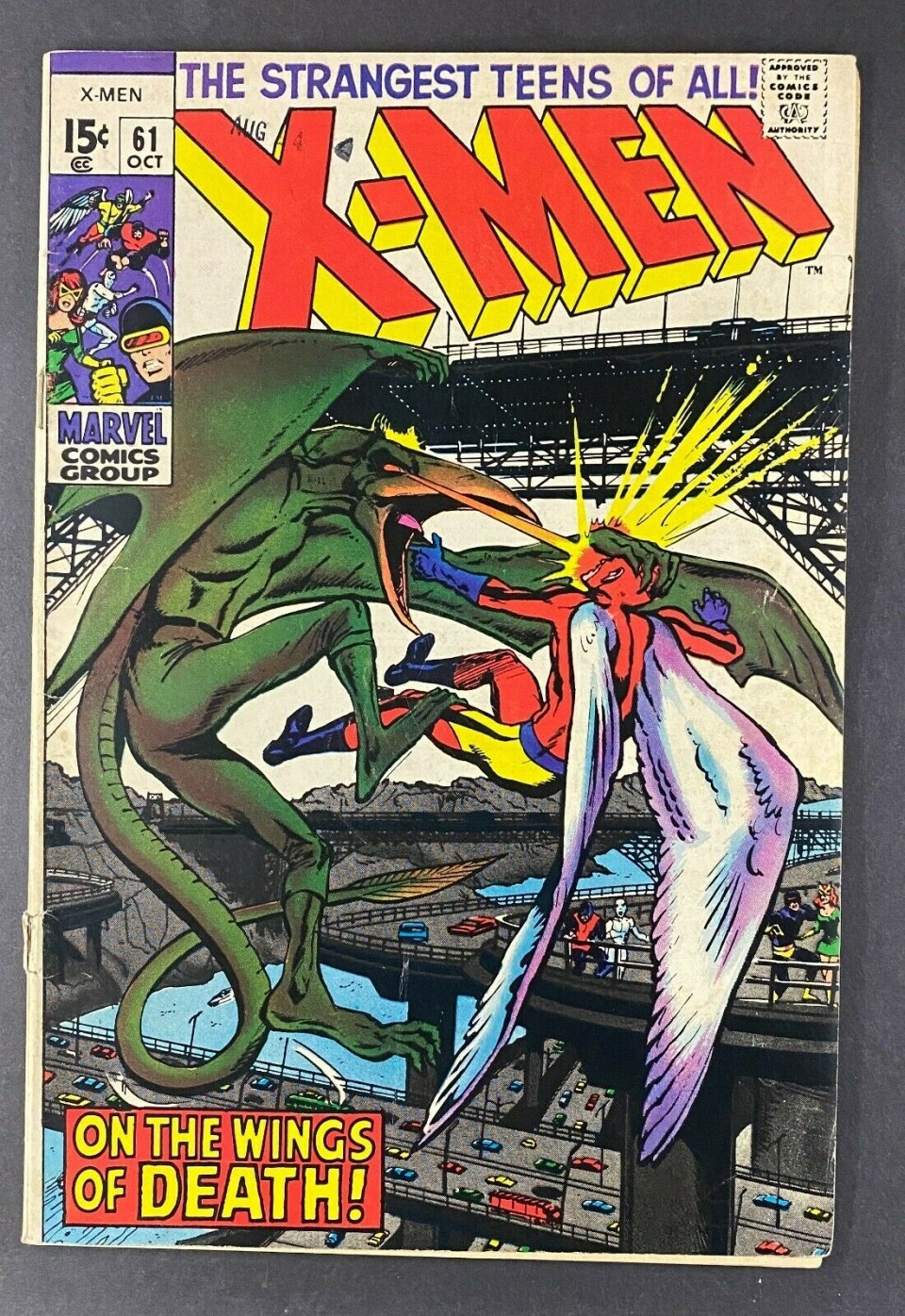 X-Men (1963) #61 VG+ (4.5) Sauron Angel Battle Cover Neal Adams Cover ...