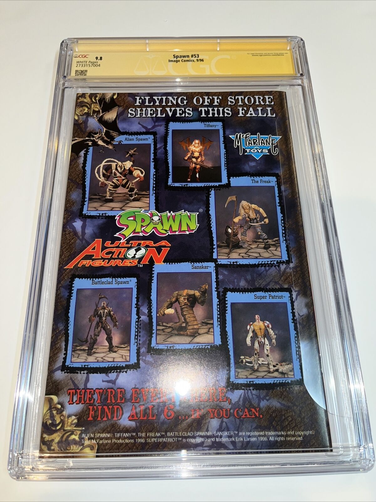 Spawn (1996) # 51 (CGC 9.8 SS WP) Signed Greg Capullo • Story Todd ...