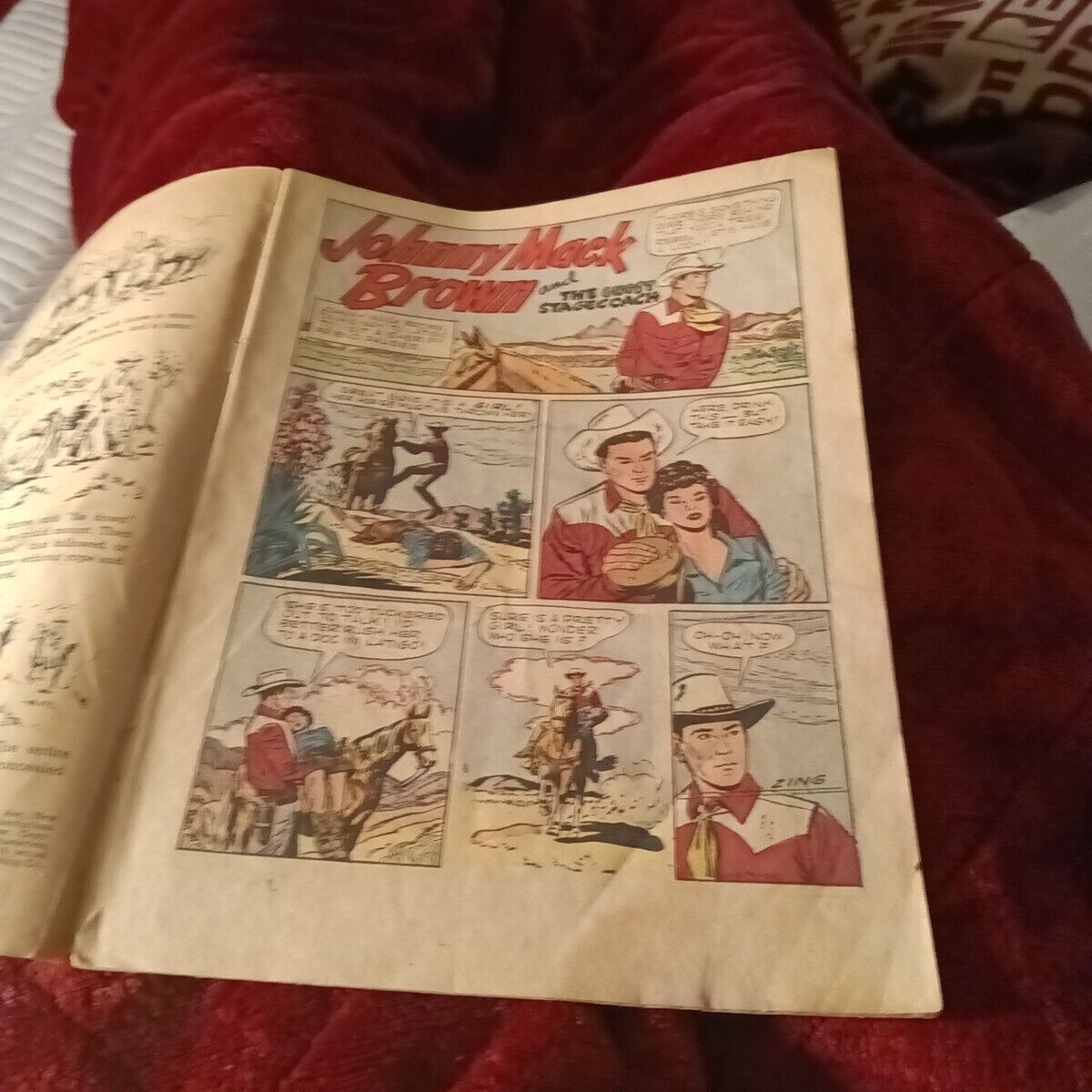 Johnny Mack Brown comics #9 golden age 1952 Dell Comic Book western ...