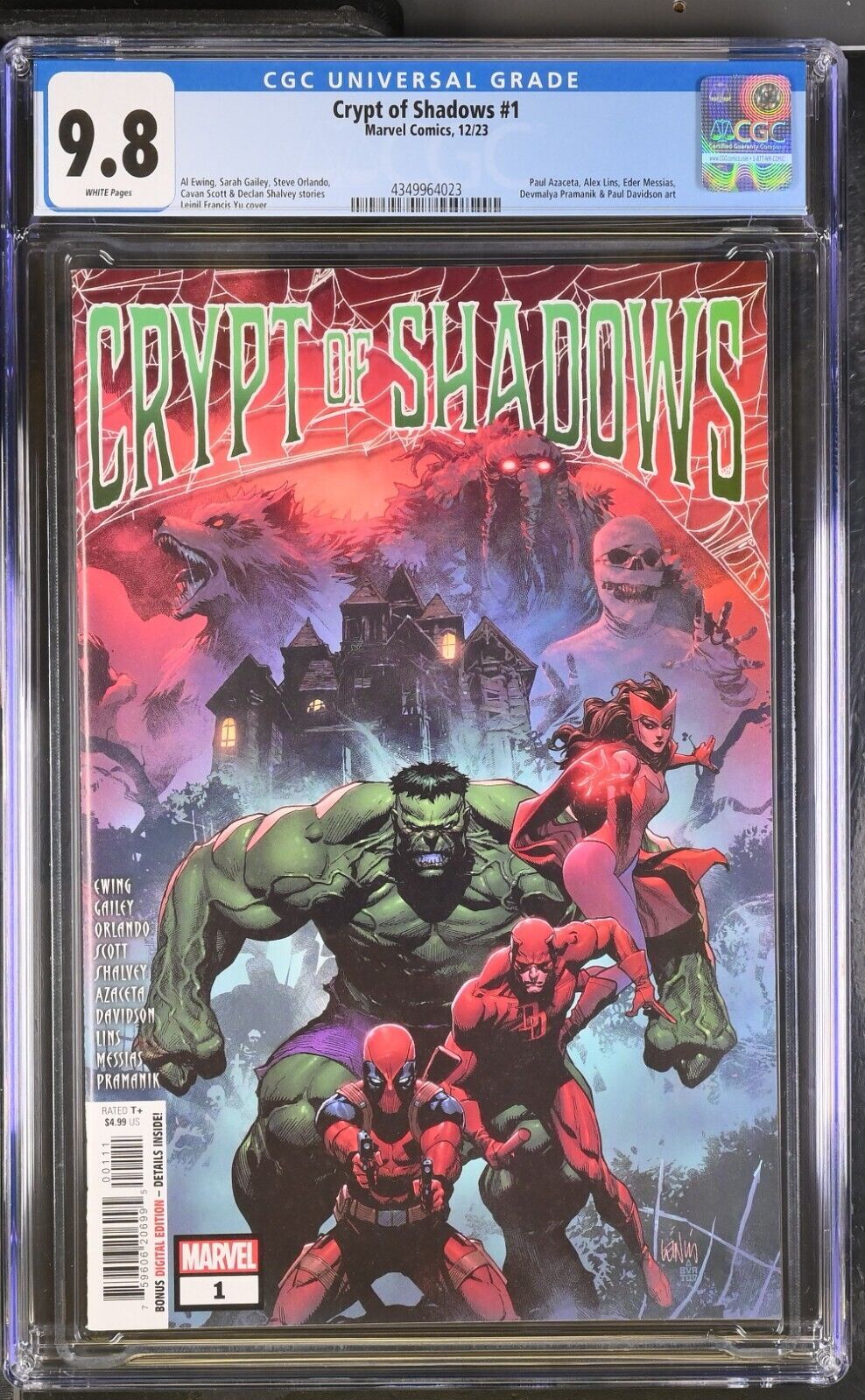 Crypt of Shadows #1 CGC 9.8 1st Appearance of Bricklayer Yu Cover A ...