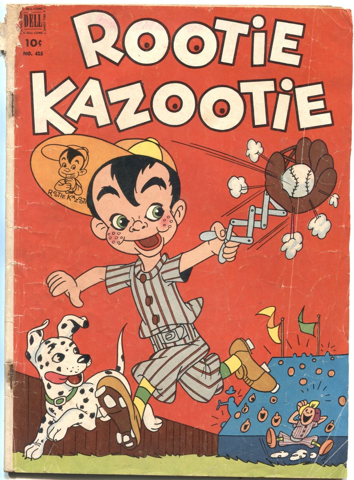 ROOTIE KAZOOTIE #415--DELL FOUR COLOR--FIRST ISSUE-BASEBALL GAME COVER ...