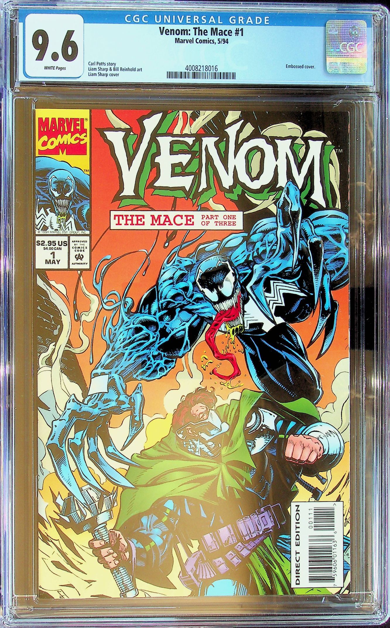 Venom: The Mace #1 Direct Edition (1994) - CGC 9.6 - Cert#4008218016 ...