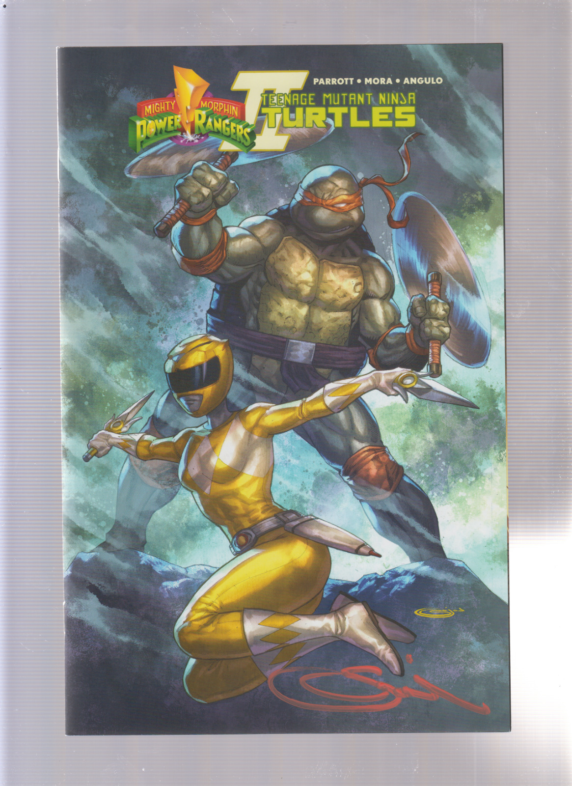 Mighty Morphin Power Rangers/TMNT #1 - SIGNED SAJAD SHAH/W COA! (9.2 ...