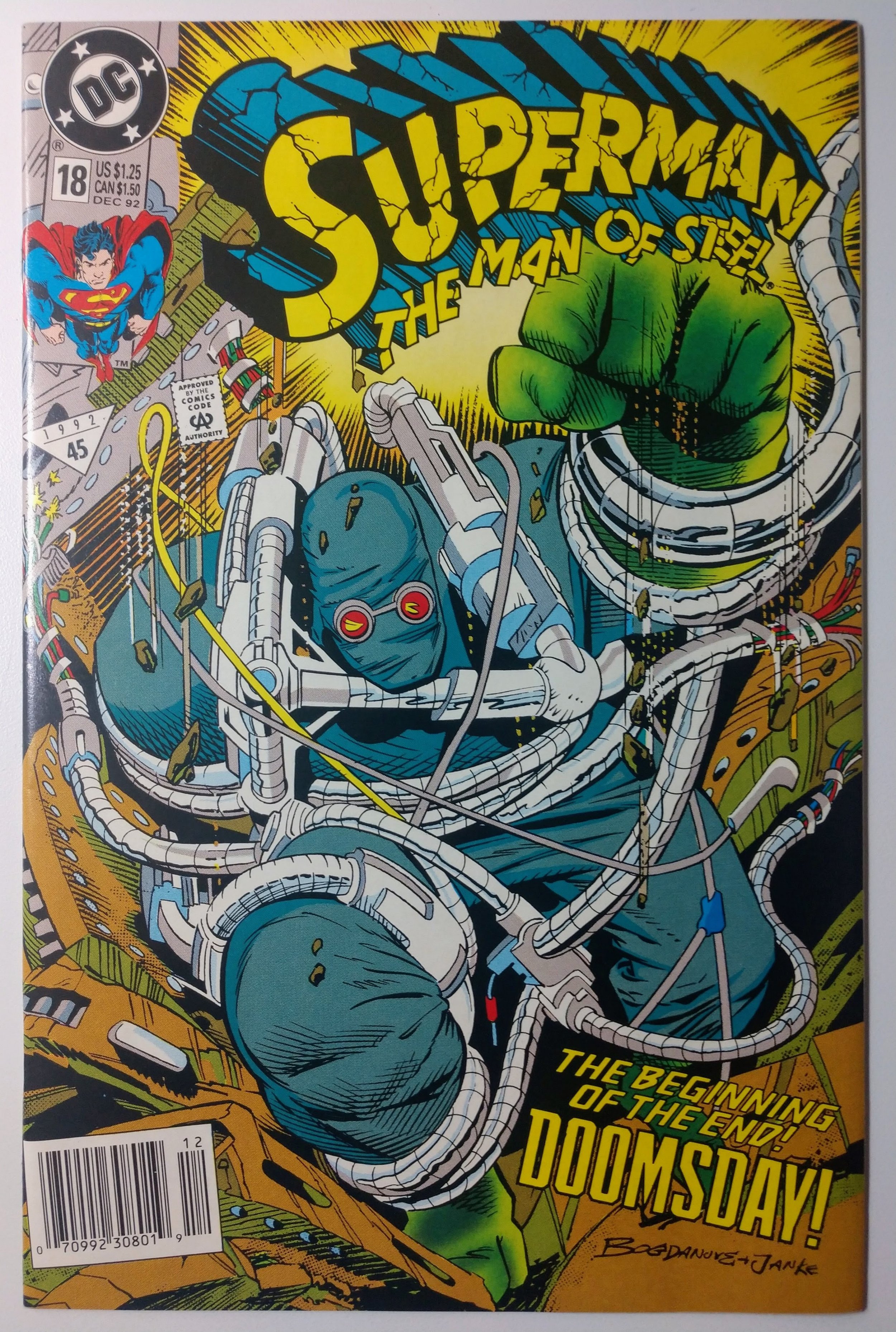 Superman: The Man of Steel #18 (9.2, 1992) NEWSSTAND, 1ST FULL APP OF ...