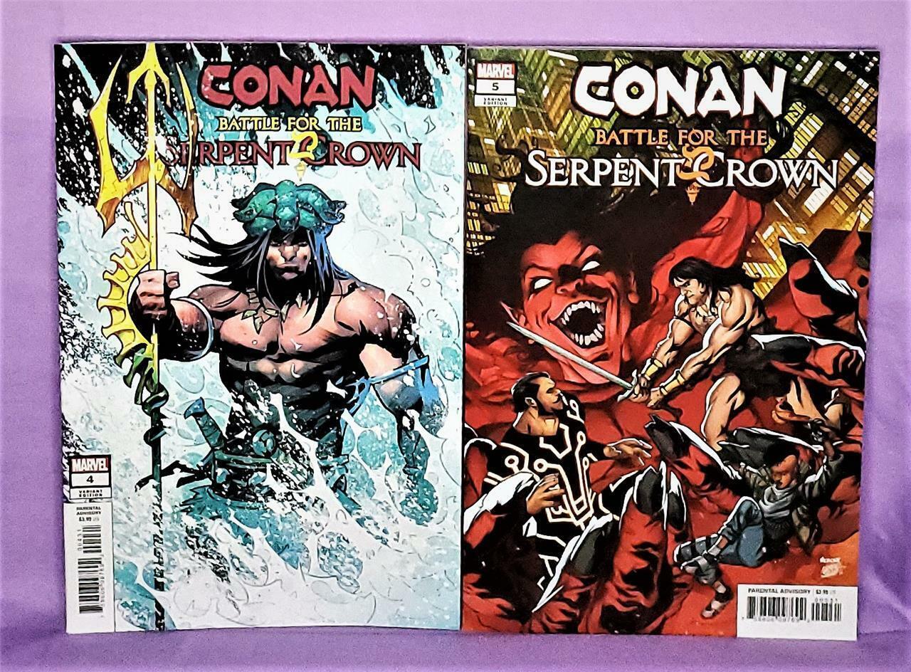 CONAN Battle for the Serpent Crown #4 - 5 Variant Covers (Marvel 2020 ...