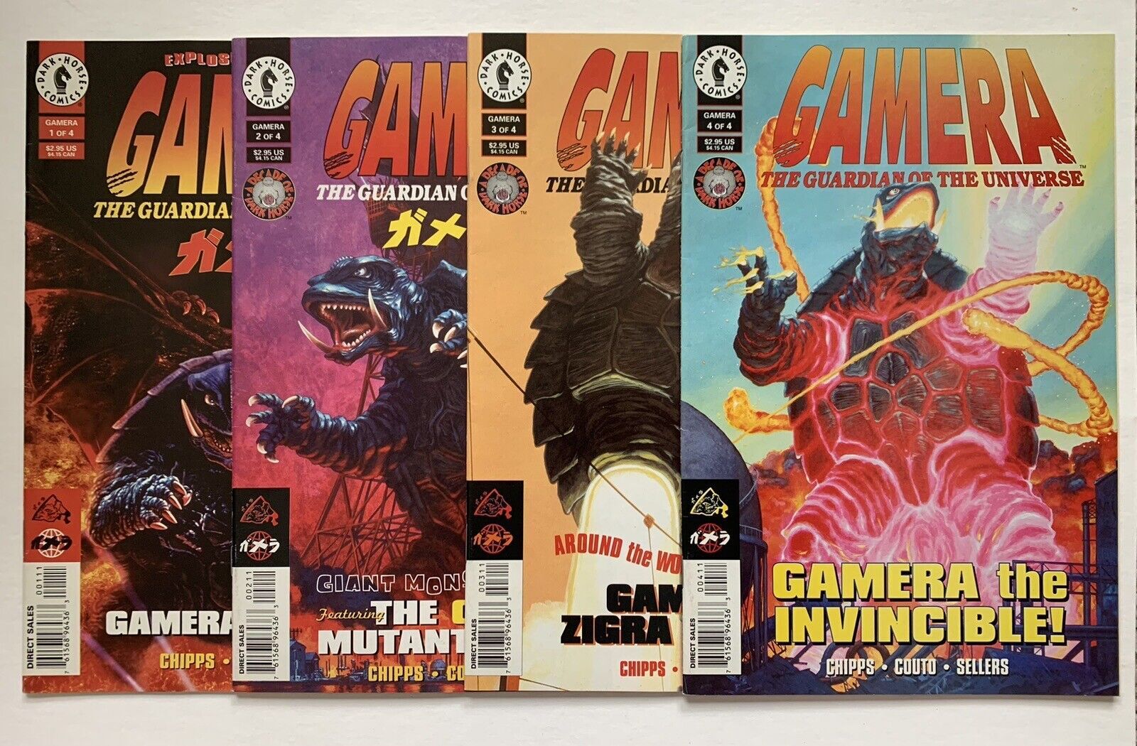 (1996) Dark Horse Comics Gamera Guardian of the Universe #1 2 3 4 ...