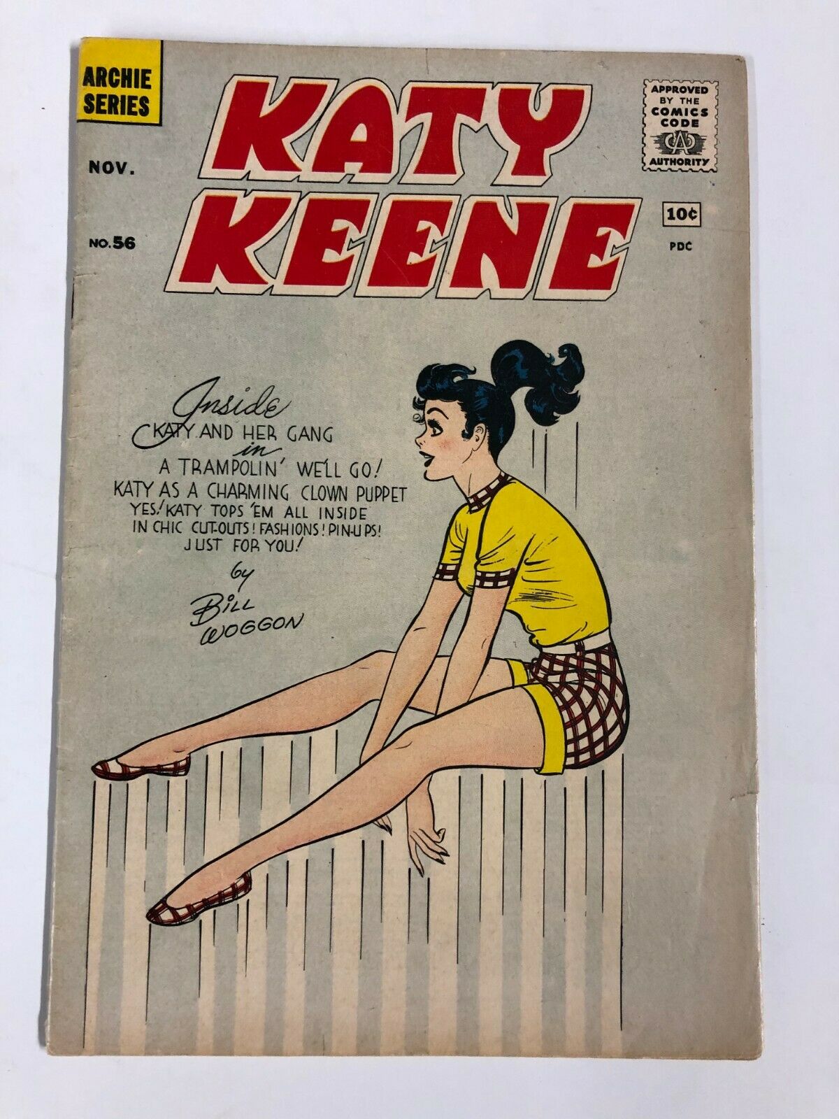 KATY KEENE 56 VG-F November 1960 Bill Woggon Katy and trampolines ...