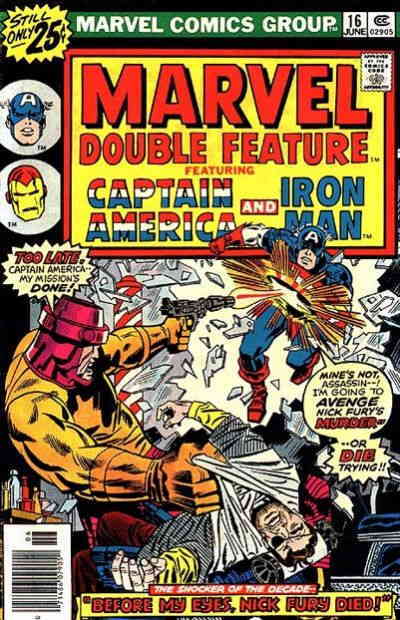 Marvel Double Feature #16 VG ; Marvel | low grade comic Captain America ...