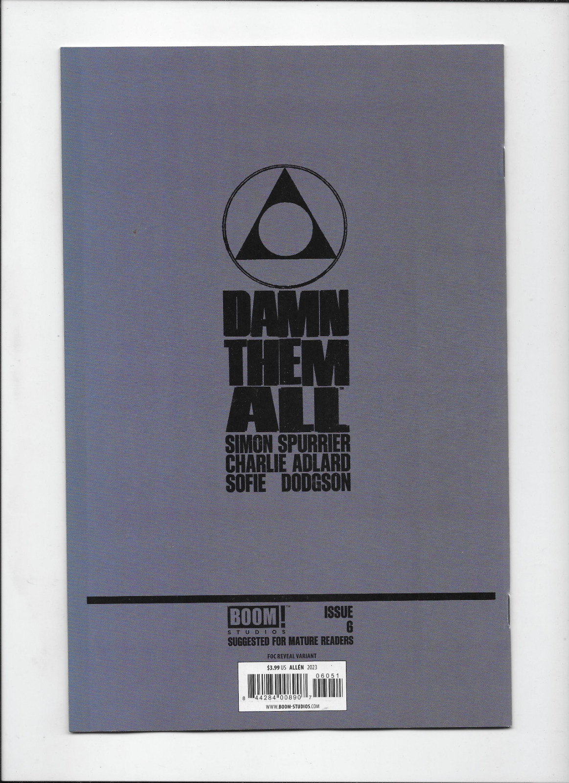 Damn Them All #6 FOC Reveal Boom! Studios 2023 Raul Allen | Comic Books ...