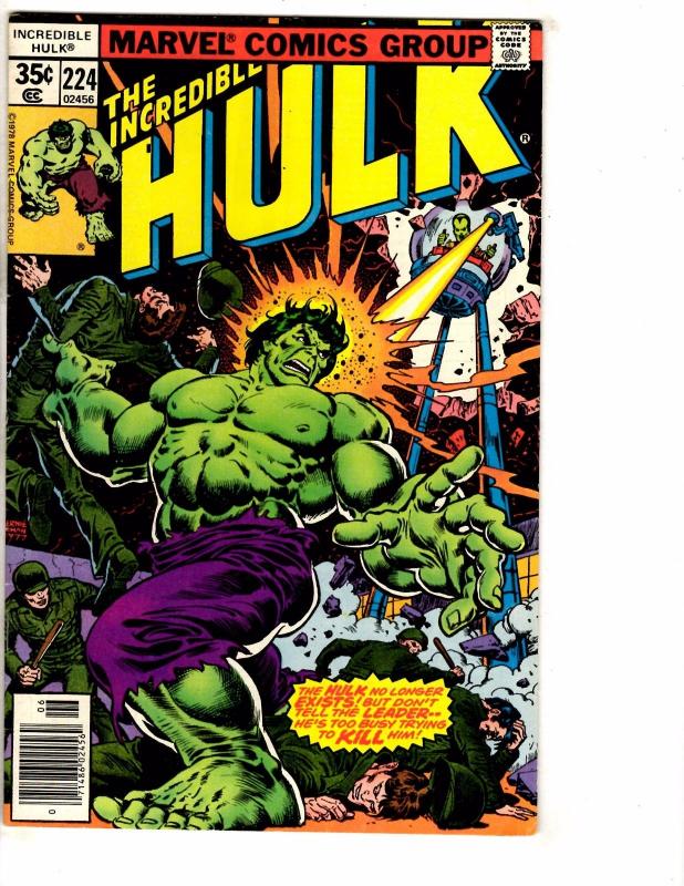 Lot Of 4 Incredible Hulk Marvel Comic Books # 221 222 223 224 Avengers ...