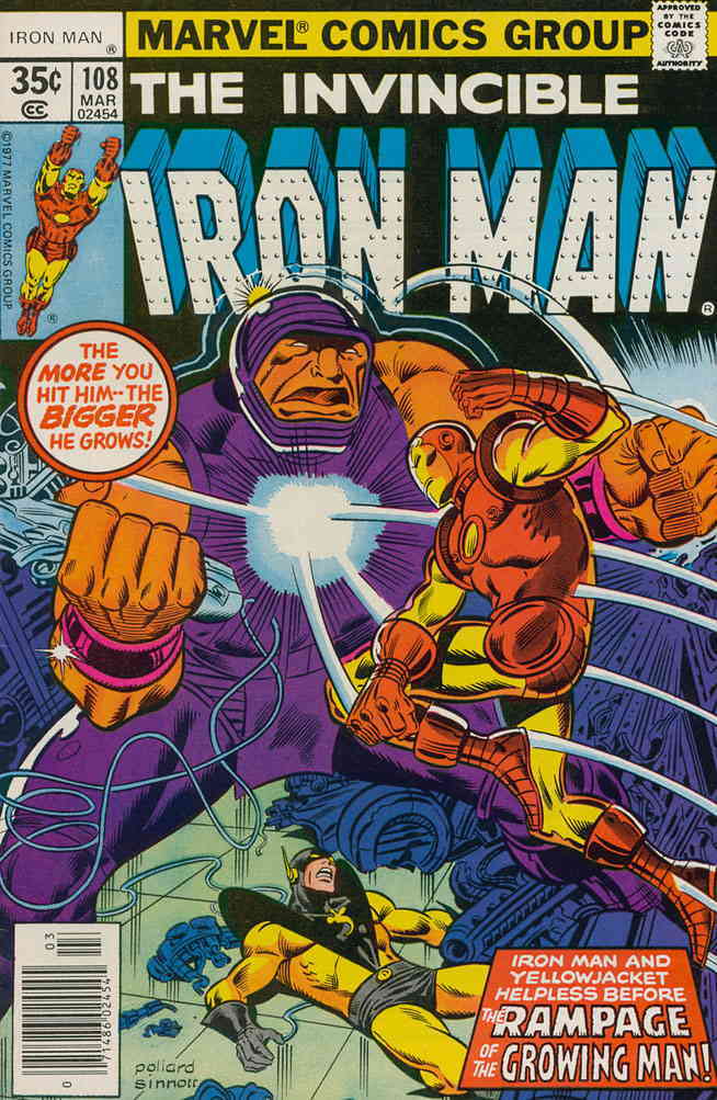 Iron Man (1st Series) #108 VF ; Marvel | Bill Mantlo Yellowjacket ...