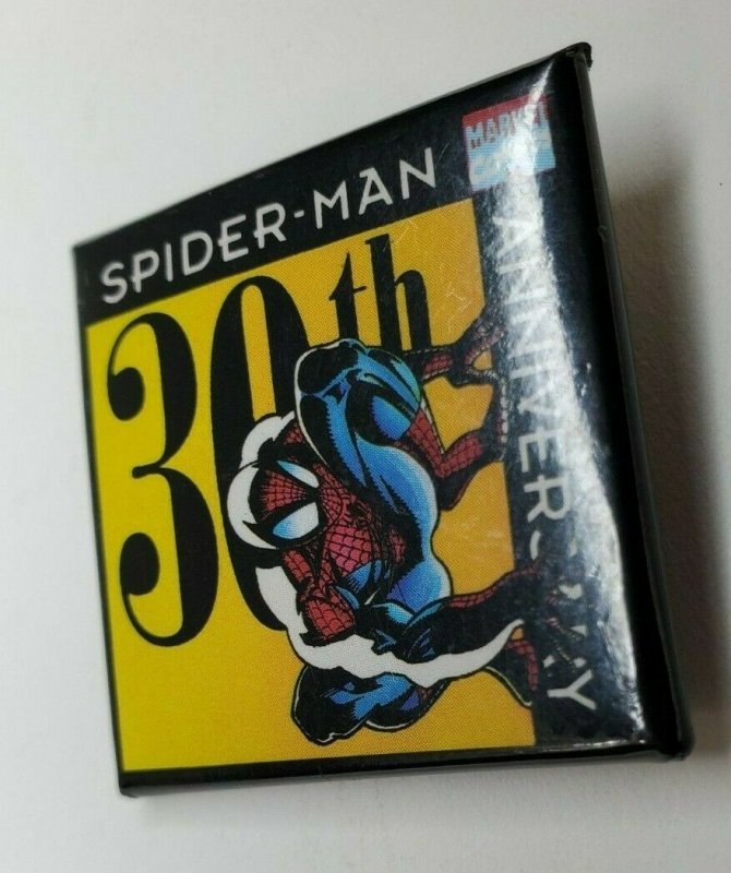 Spiderman 30th Anniversary 1992 Marvel Comics Vintage Promo Pinback ...