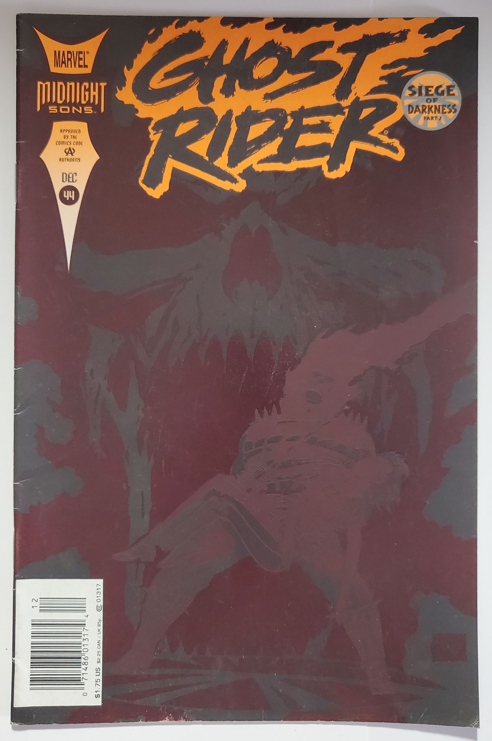Ghost Rider #44 Newsstand Edition (1993) Into The Mist: Siege of ...