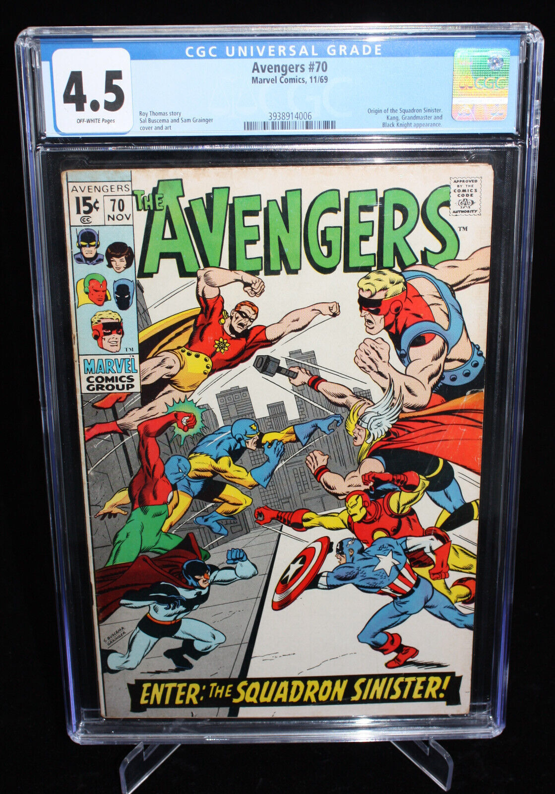 Avengers #70 (CGC 4.5) Origin of Squadron Sinister - 1969 | Comic Books ...