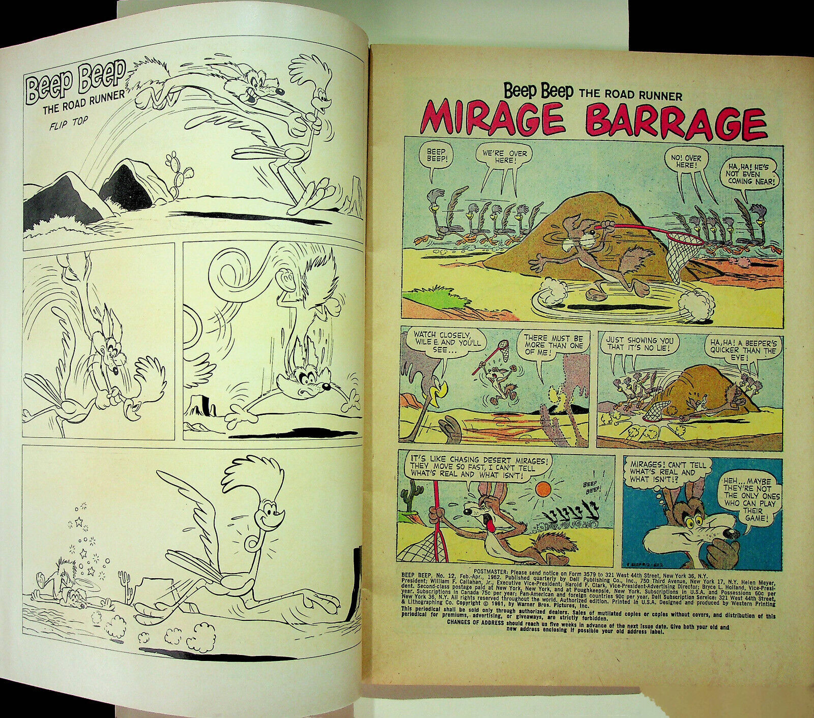 Beep Beep The Roadrunner #12 - (Feb-Apr 1962, Dell) - Very Good | Comic ...