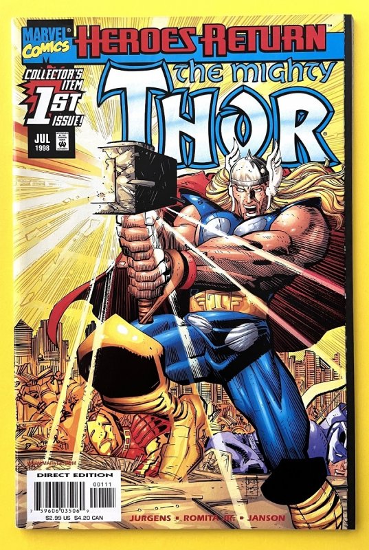Thor 1 Heroes Return Wrap-Around Cover (1998) B2 | Comic Books - Modern ...