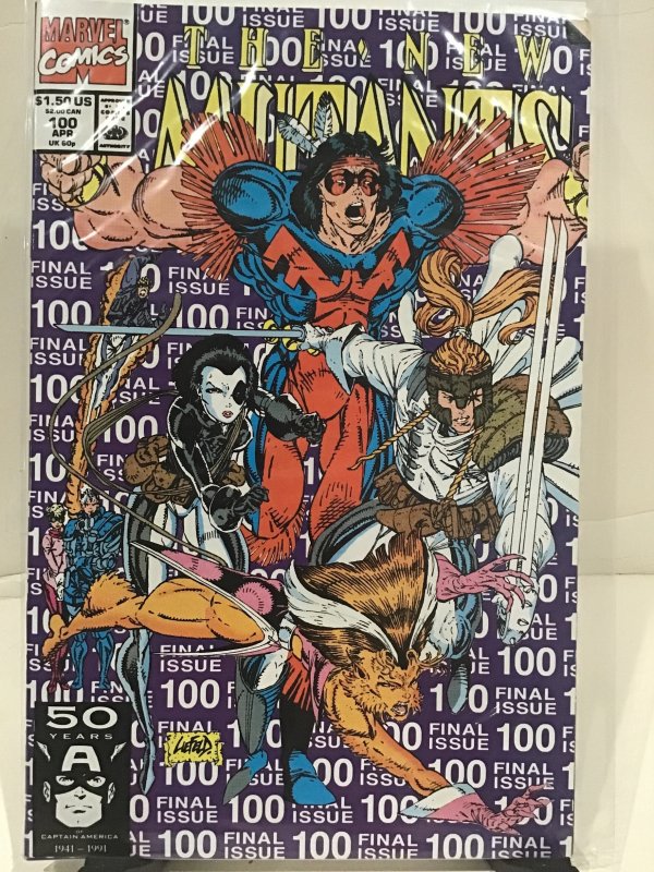 The New Mutants #100 Second Print Cover (1991) | Comic Books - Copper ...