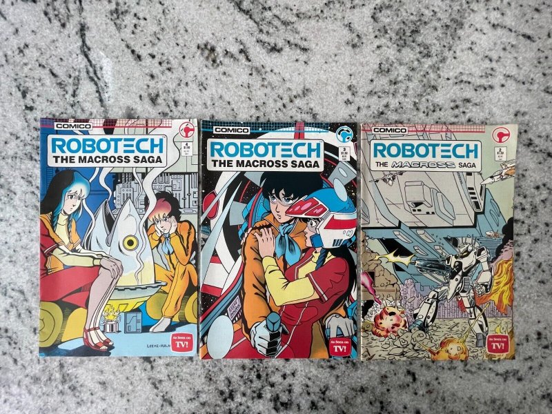 3 Robotech The Macross Saga Comico Comic Books # 2 3 4 Cartoon Series 1 ...