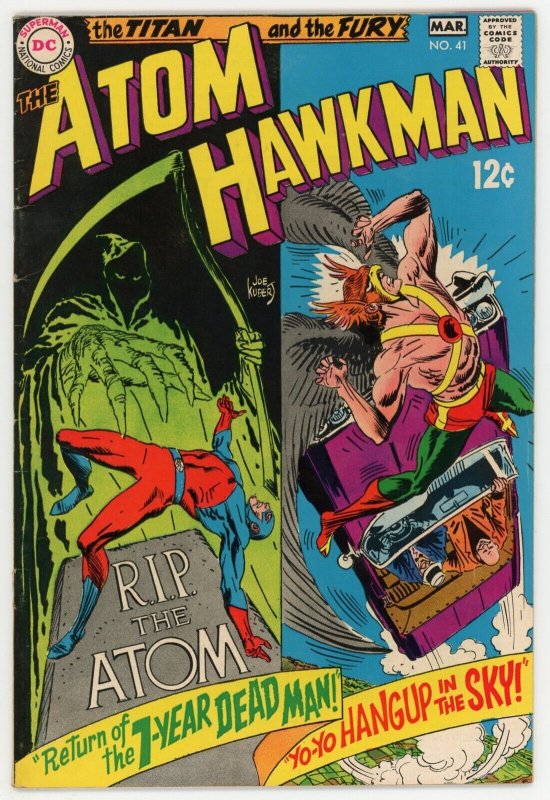 Atom and Hawkman 41 FN 6.0 DC 1969 Silver Age Joe Kubert | Comic Books ...