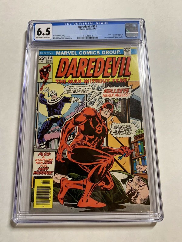 Daredevil 131 Cgc 6.0 Ow/w Pages 1st Bullseye Marvel Bronze Age | Comic ...