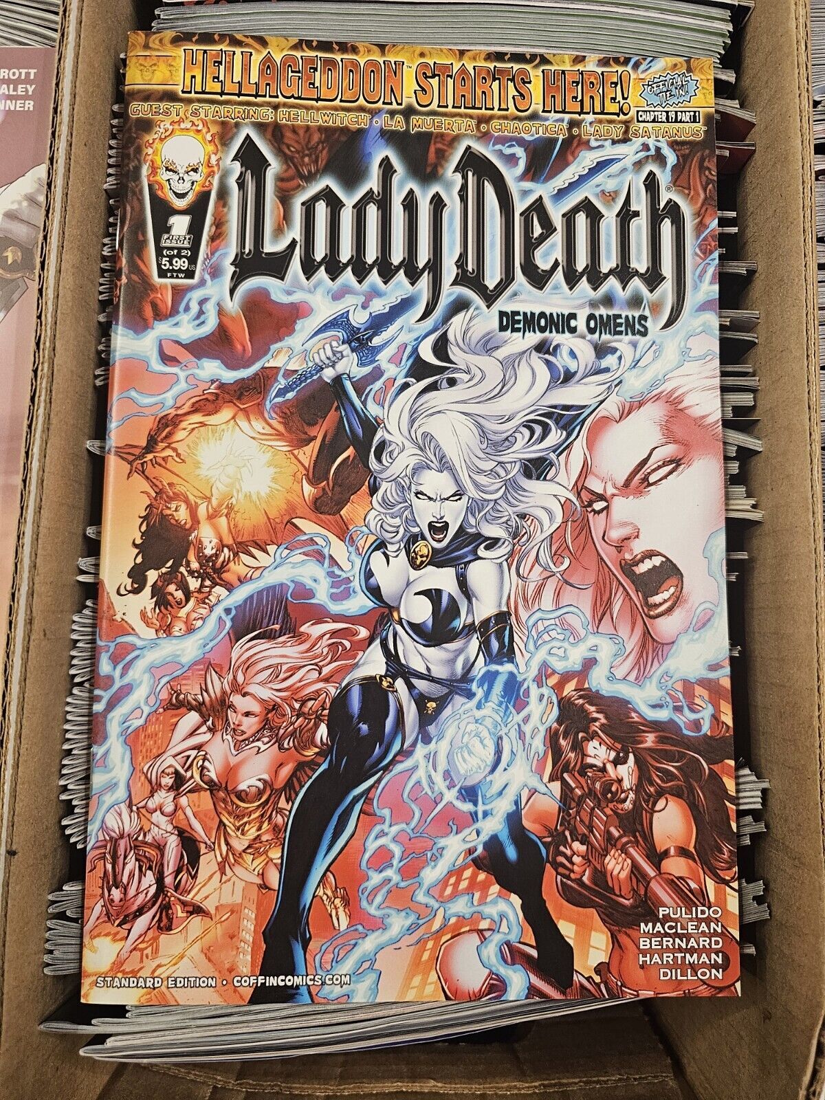 LADY DEATH DEMONIC OMENS #1 Standard (NM) BERNARD cover.A Coffin 2024 ...