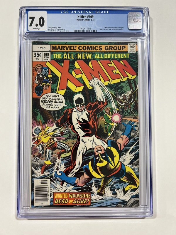 X-men 109 Cgc 7.0 Wp 1st Weapon Alpha 1978 Marvel | Comic Books ...