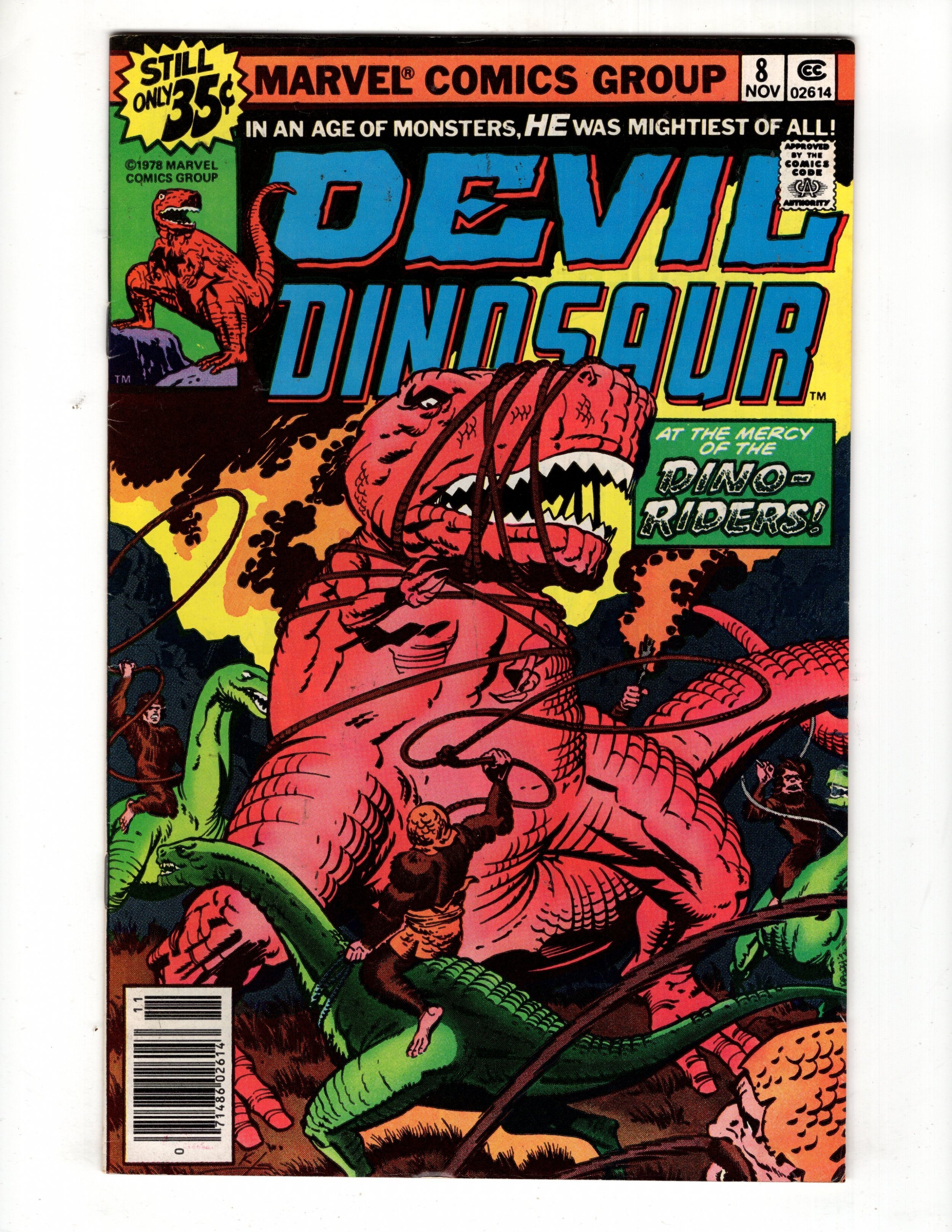 Devil Dinosaur #8 (1978) "AT THE MERCY OF THE DINO-RIDERS!" / ID#370 ...