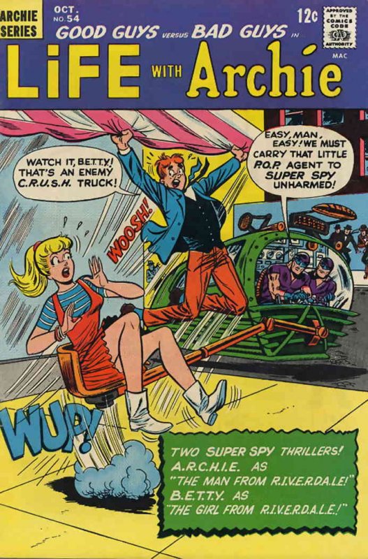 Life with Archie #54 VG ; Archie | low grade comic October 1966 Man ...