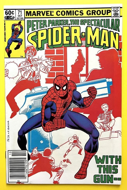Spectacular Spider-Man 71 Controversal GUN Issue (1982) | Comic Books ...