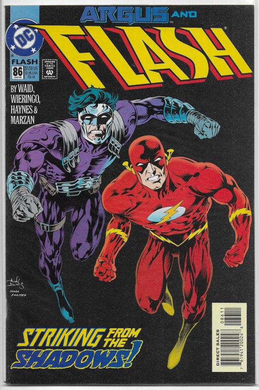 Flash (vol. 2, 1987) # 86 VF Waid/Wieringo, Davis cover, Argus | Comic ...