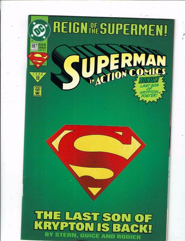 11 Action Comics DC # 679 680 686 687 (2) 688 689 690 691 692 693 ...