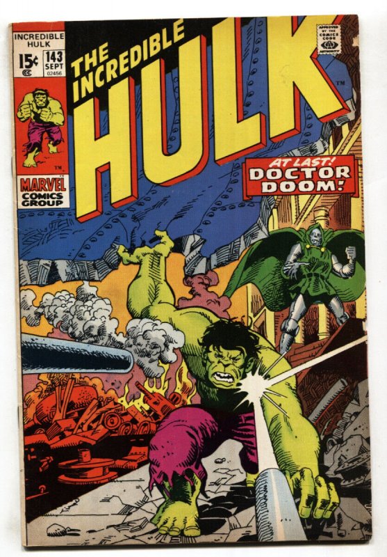 Incredible Hulk #143 comic book marvel-1971 DOCTOR DOOM | Comic Books ...