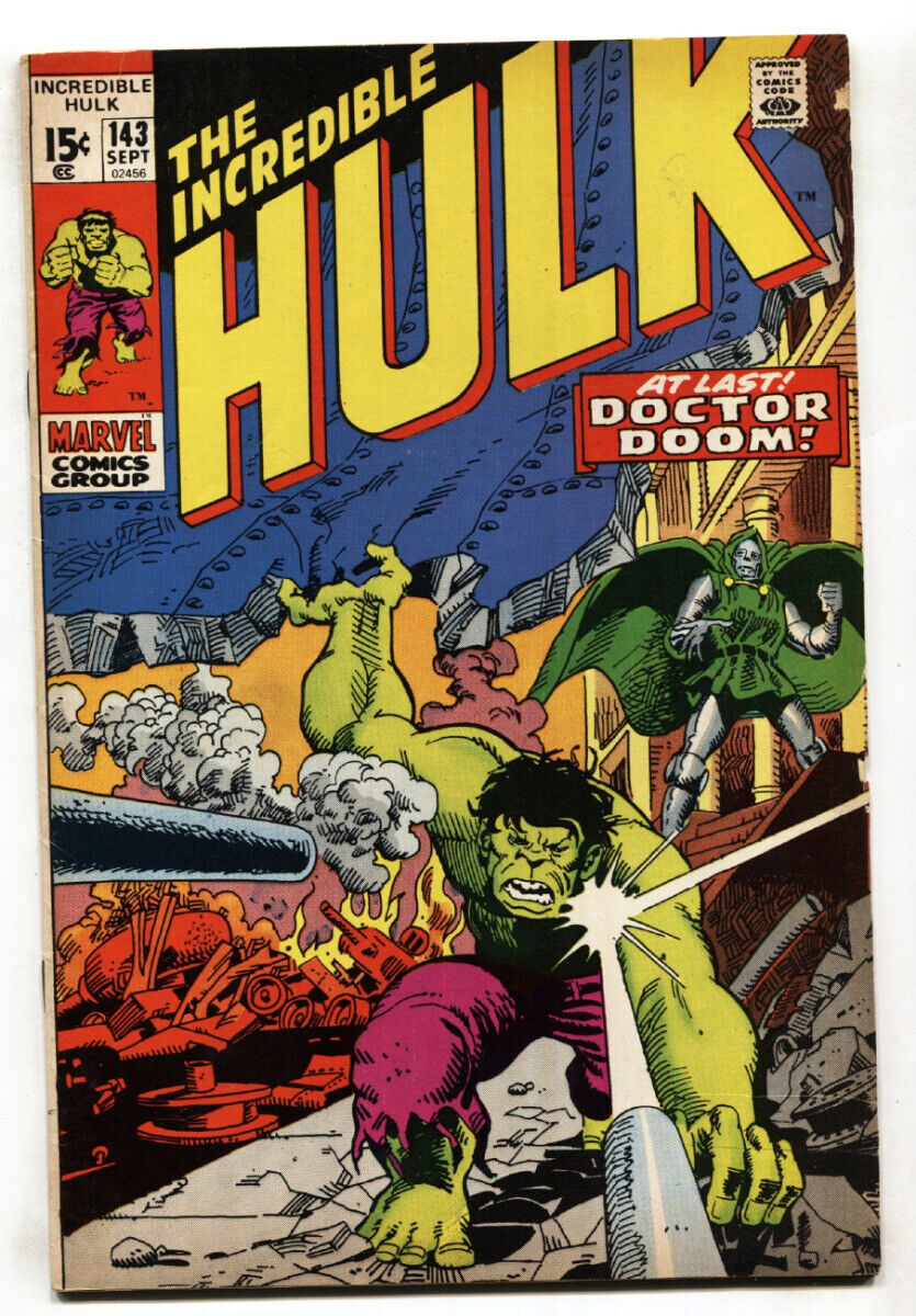 Incredible Hulk #143 comic book marvel-1971 DOCTOR DOOM | Comic Books - Bronze Age, Marvel ...
