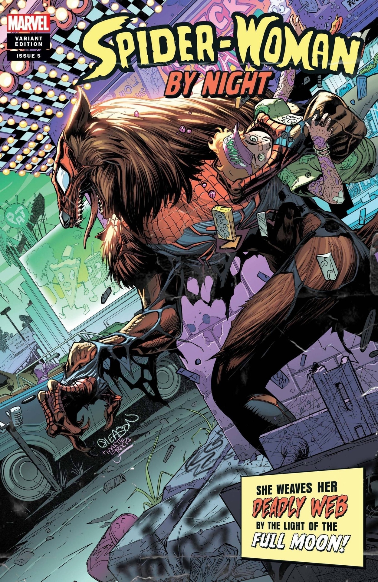 Spider-Woman #5 (Gleason Spider-Woman By Night Horror Variant, 2020 ...