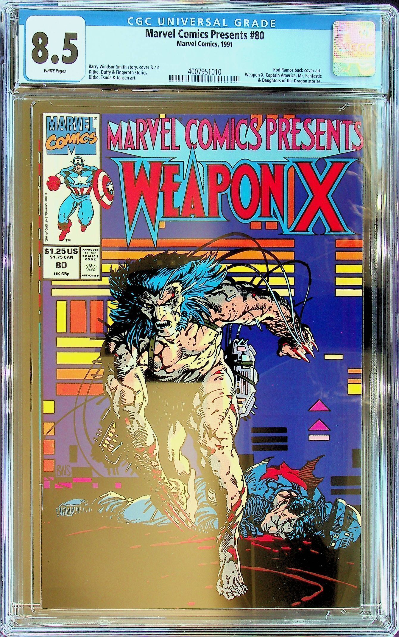 Marvel Comics Presents #80 Direct Edition (1991) - CGC 8.5 - Cert ...
