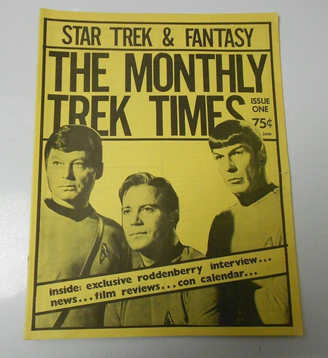 1976 Star Trek FANZINE Monthly Trek Times #1 Gene Roddenberry FVF ...