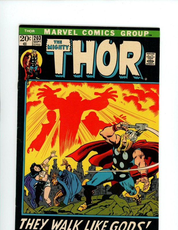 Thor #203- First Appearance of The Young Gods. (8.0/8.5) 1972 | Comic ...