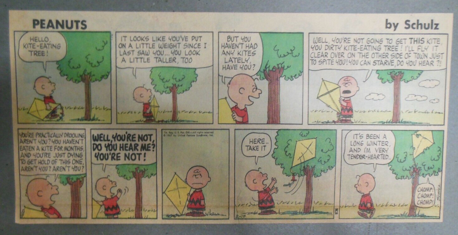 Peanuts Sunday Page by Charles Schulz from 2/19/1967 Size: ~7.5 x 15 ...