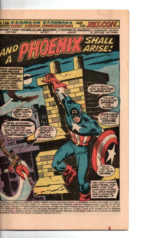 Captain America #168 - 1st appearance Baron Helmut Zemo - KEY - Falcon ...