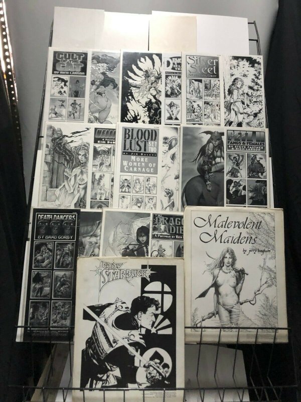 Comic Art Portfolios Lot of 10 11" x 14" B&W collection - 60 prints in ...