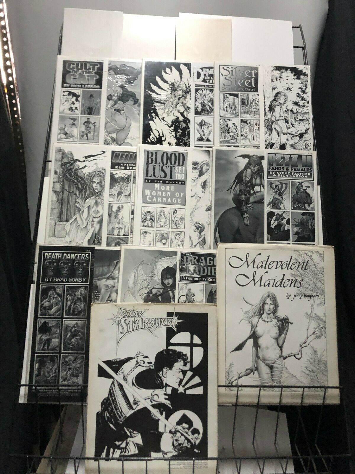 Comic Art Portfolios Lot of 10 11" x 14" B&W collection - 60 prints in ...