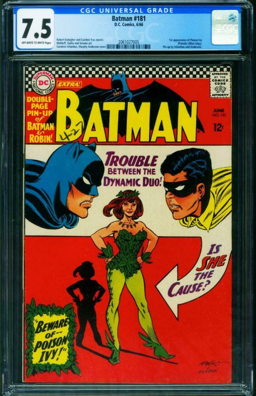 Batman #181 1966 -Cgc 7.5 -First Poison Ivy- 2061027005 | Comic Books ...