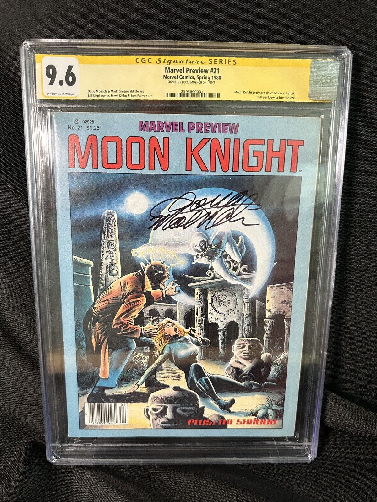Marvel Preview #21 CGC SS 9.6 Signed By Sienkiewicz Moon Knight Pre ...