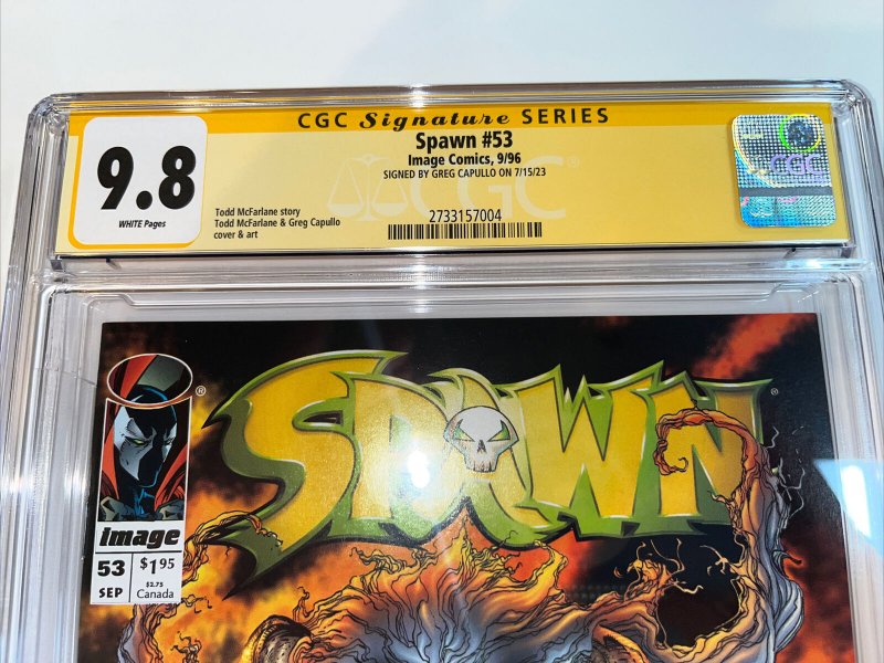 Spawn (1996) # 51 (CGC 9.8 SS WP) Signed Greg Capullo • Story Todd ...