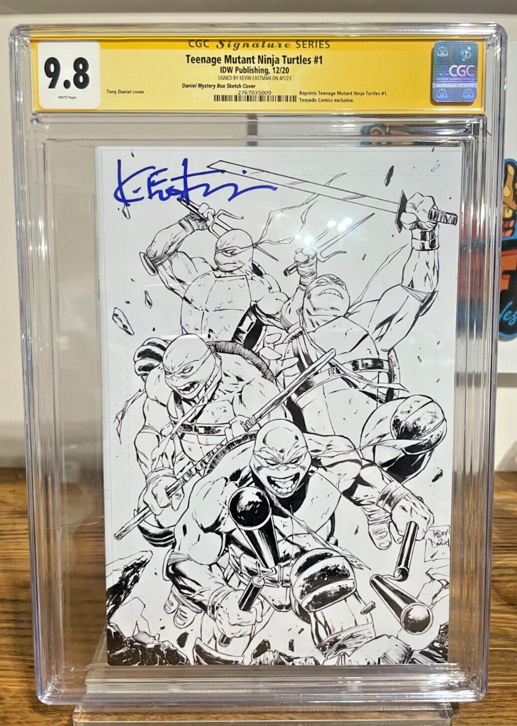 Teenage Mutant Ninja Turtles #1 Tony Daniel B&W TMNT CGC 9.8 SIGNED K ...