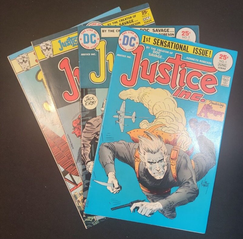 Justice INC. 1 2 3 4 Full SET JOE Kubert and Jack Kirby 1975 Comic ...